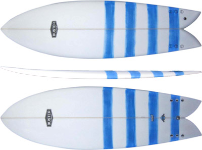 Surfboard Retro Fish 6'4 | Buster Surfboards